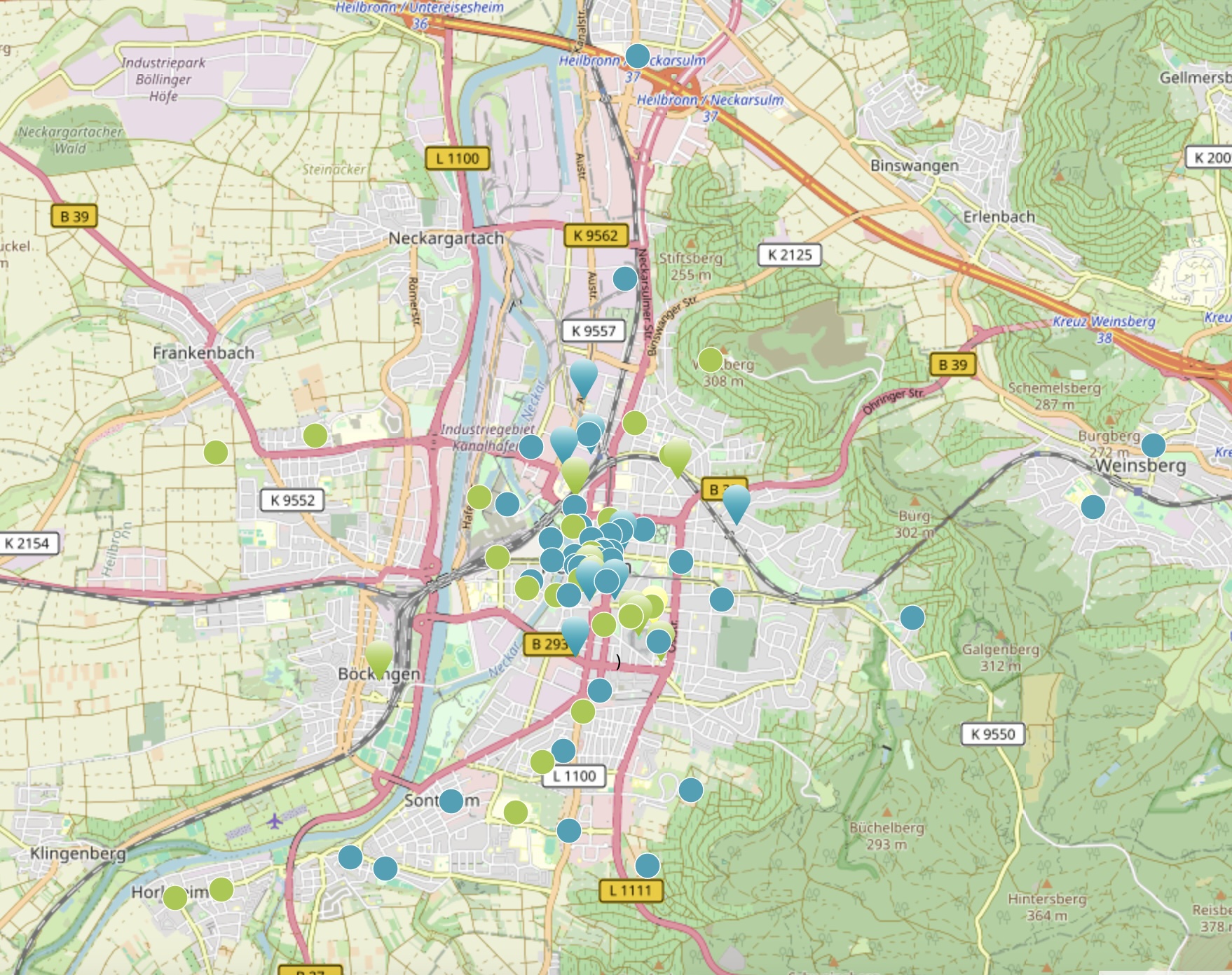 Karte von Morgen Heilbronn - NeNaHN